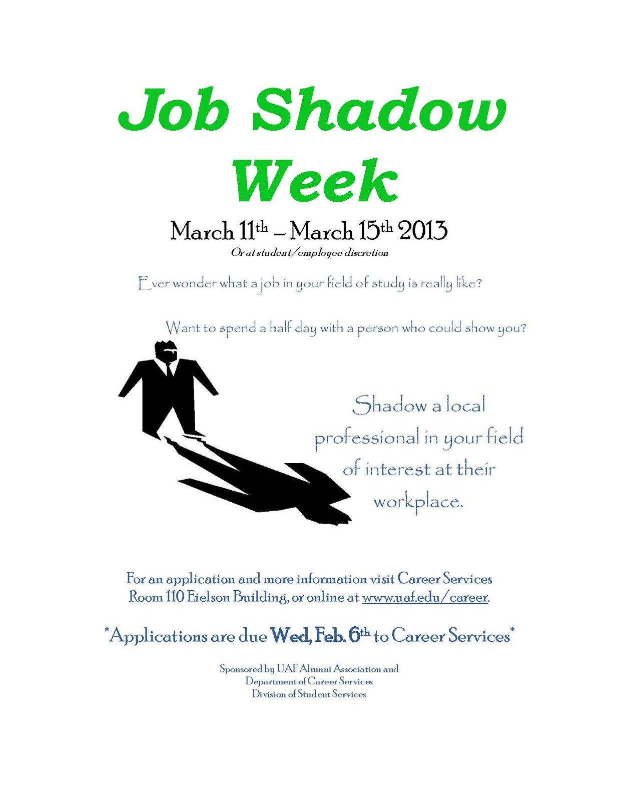 What's Happening: UAF Job Shadow Opportunities