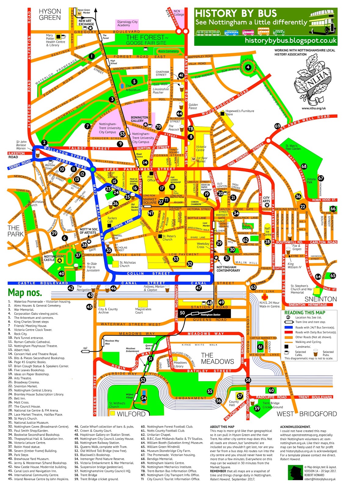 Beeston Week: New version of Nottingham City Centre Map