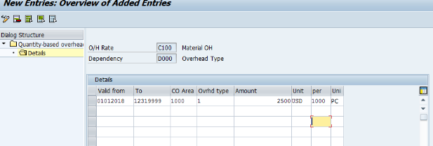 SAP FICO Central: Basics of Standard Costing - Understanding overhead ...