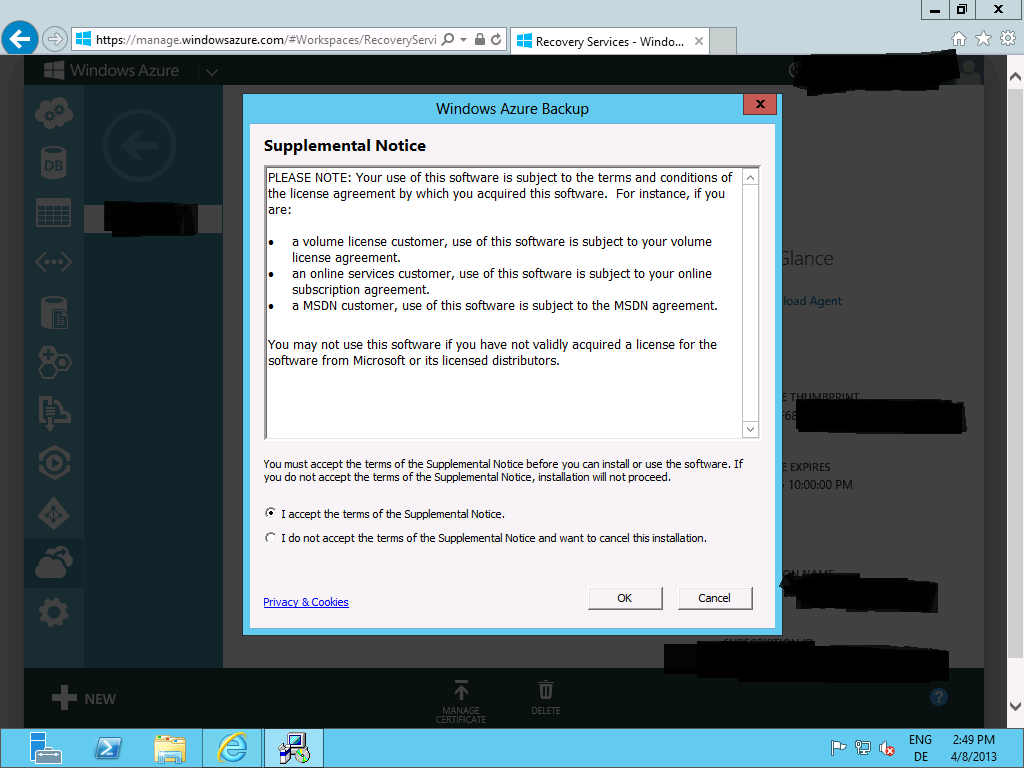 awsomedevsigner: Windows Azure Recovery Services - Now Available!