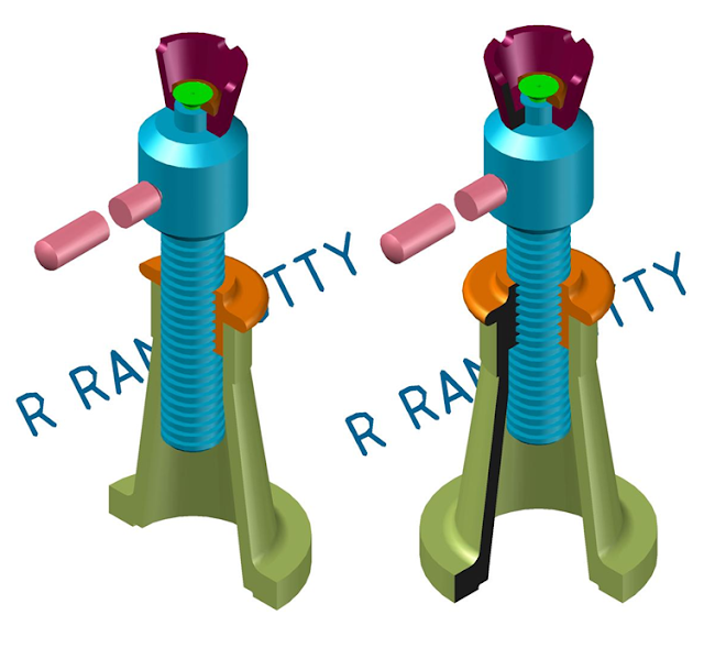 Machine Drawing: SCREW JACK