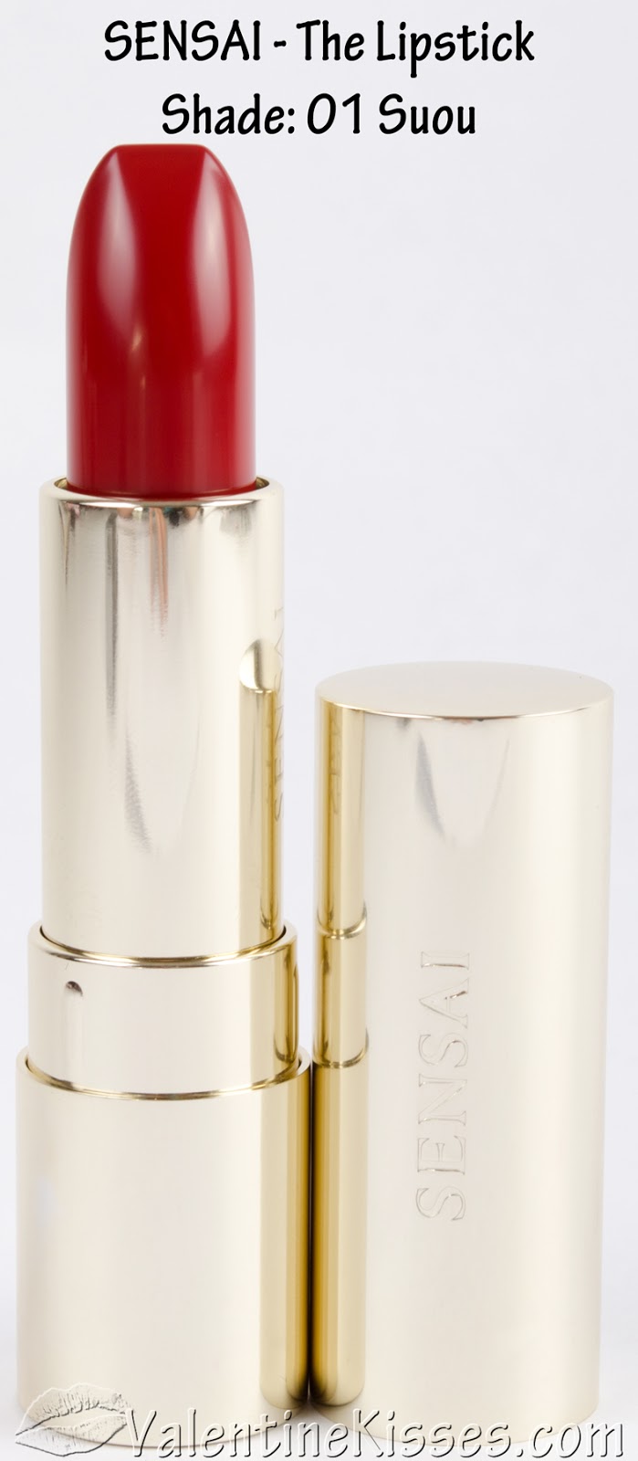 Valentine Kisses: Sensai The Lipstick in 01 Suou - pics, swatches, review