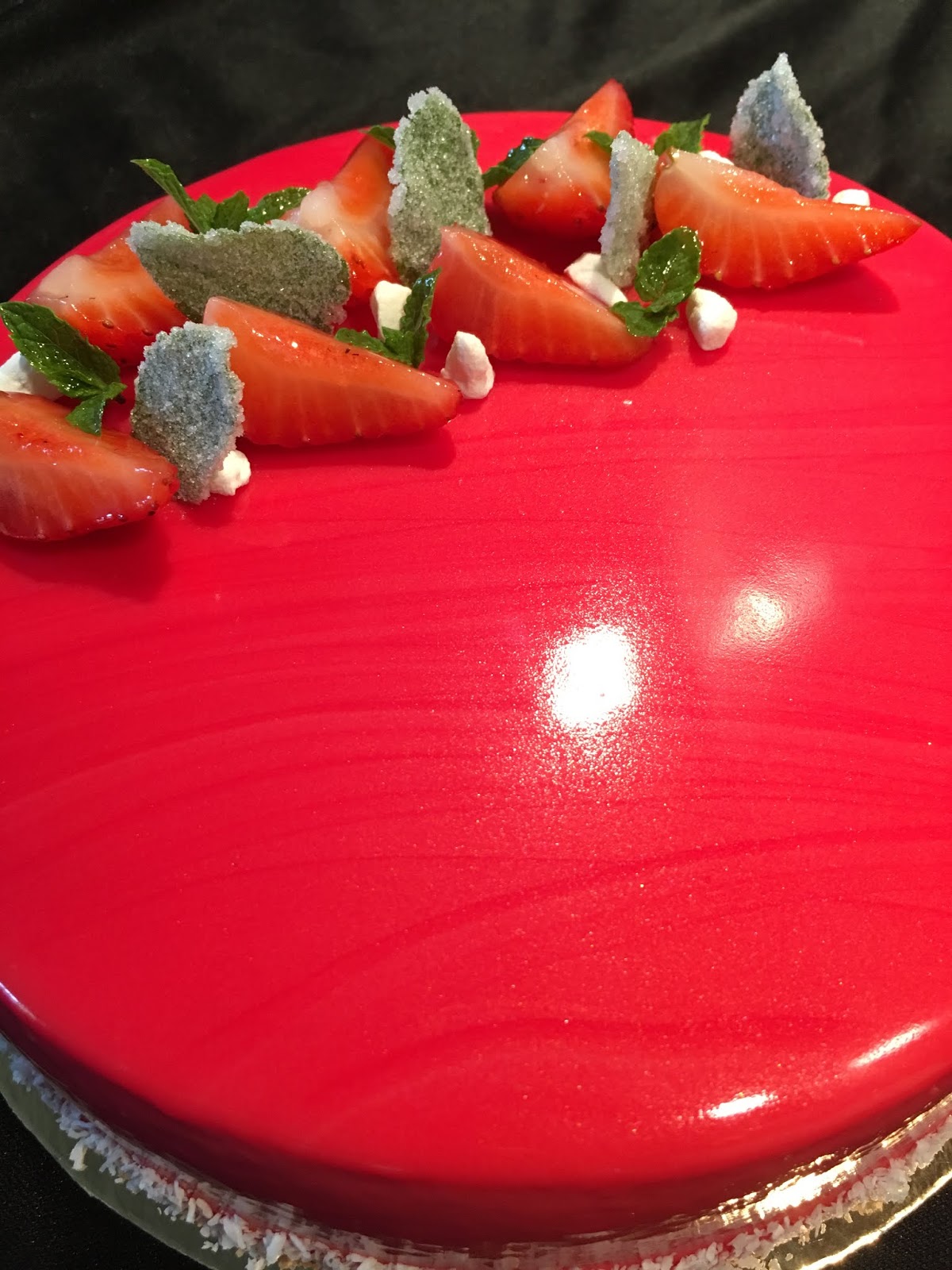 Entremets Fraise Menthe