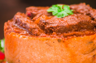 AfricanistaFab: Savory Jeqe( Steam Bread) with Peri Peri Beef Livers