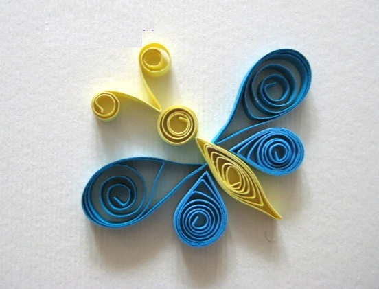 easy paper quilling butterfly for kids ~ art craft projects