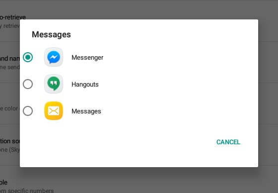 Disable SMS Text Messages Showing Up in Facebook Messenger