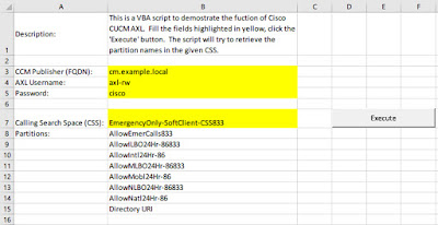UC Corner: Excel, AXL, and Cisco CUCM