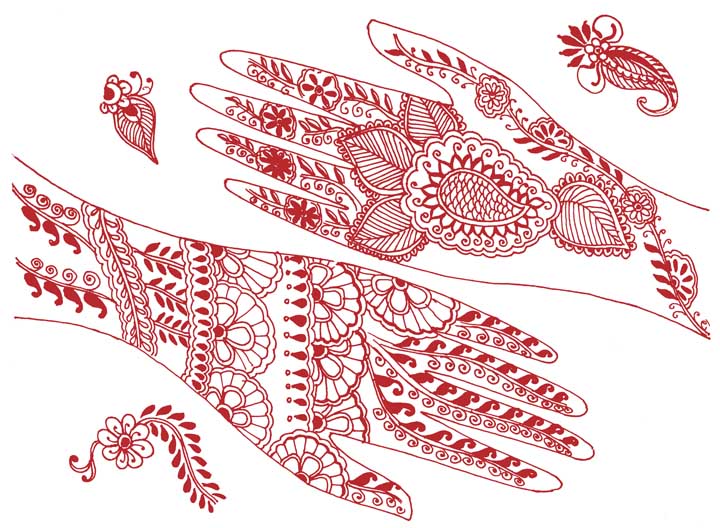 CLIP ARTS AND IMAGES OF INDIA: Mehandhi ( Marudhani )