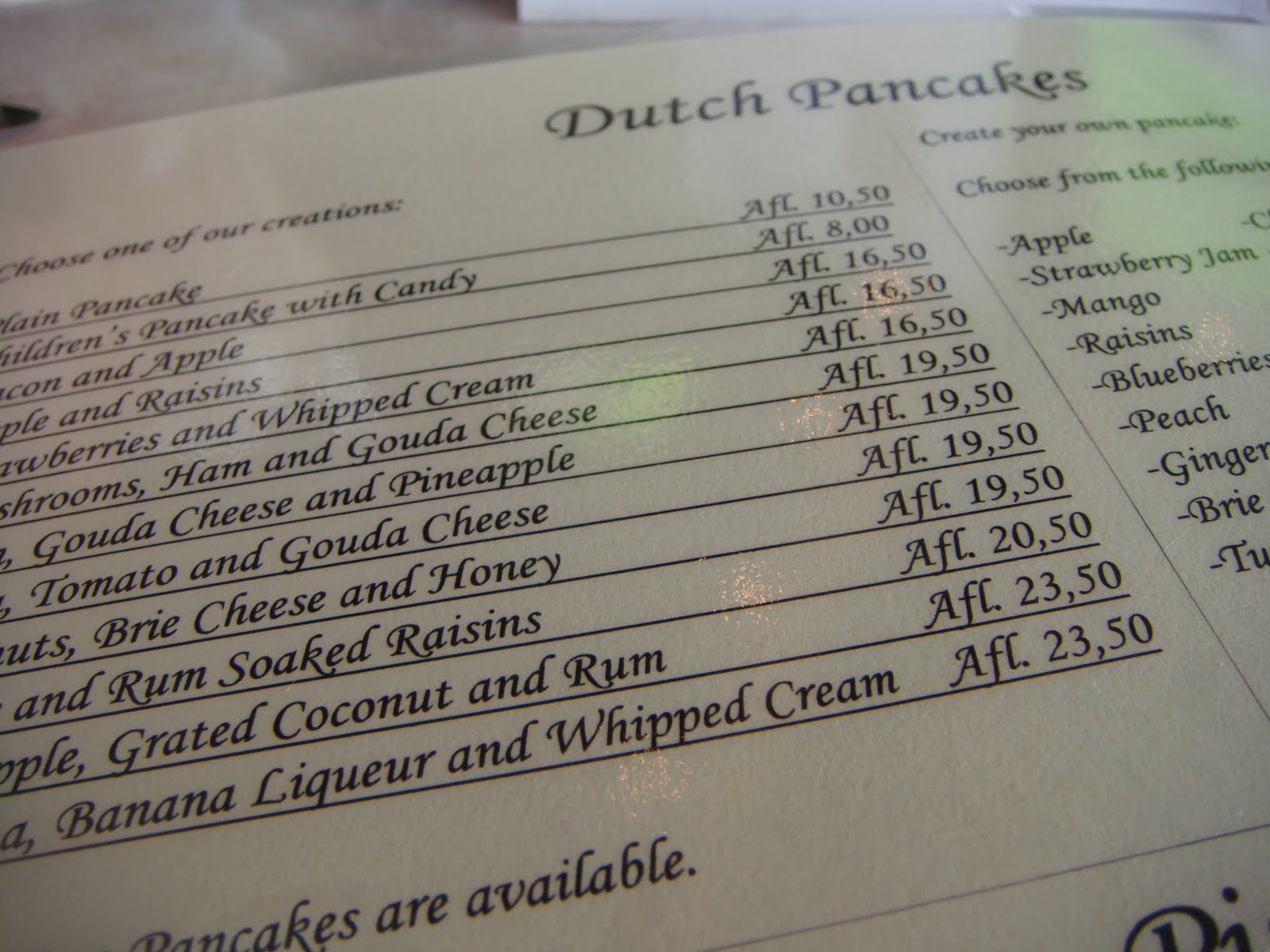 Delicious Dishings: Aruba Eats: Linda's Pancake House And Taste Of Belgium