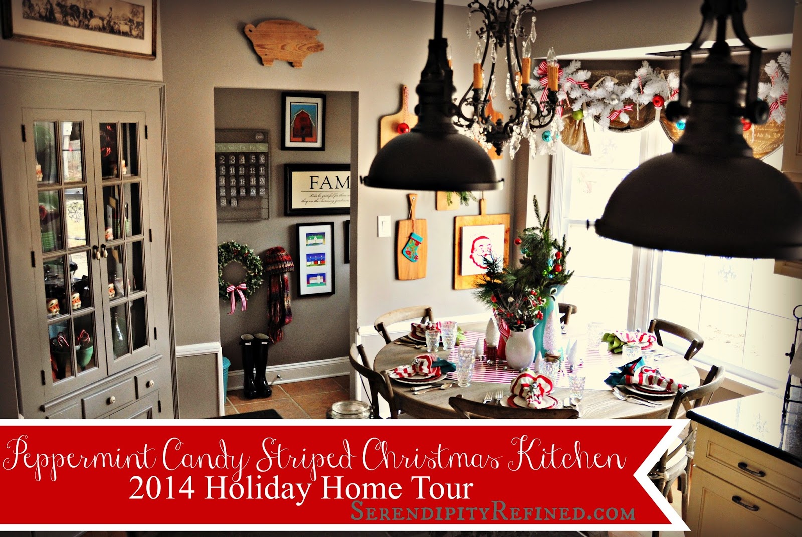 Serendipity Refined Blog: Candy Cane Stripe Christmas Kitchen - Welcome ...