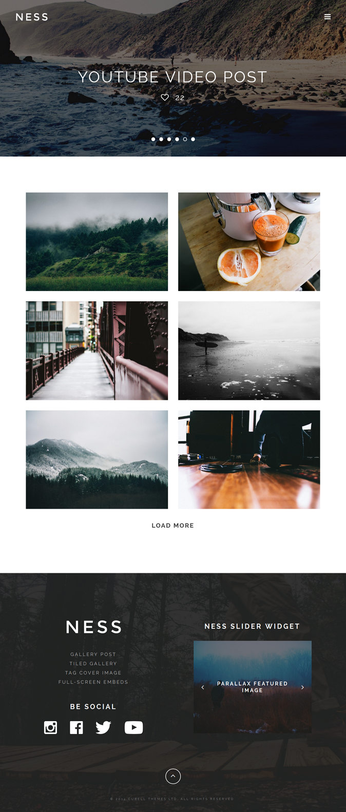Ness - Minimalist Photo Magazine WordPress Theme - Download New Themes