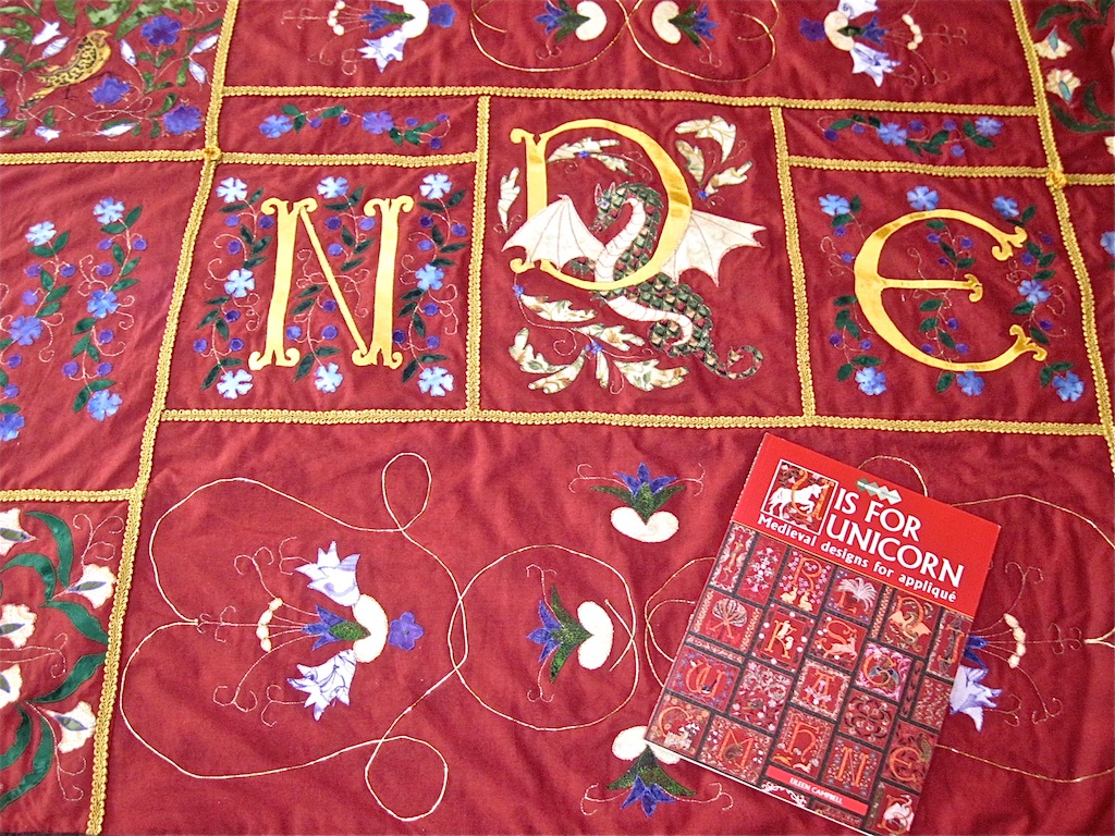 Drawing Time: Medieval Quilt: a daughter's desire finished!