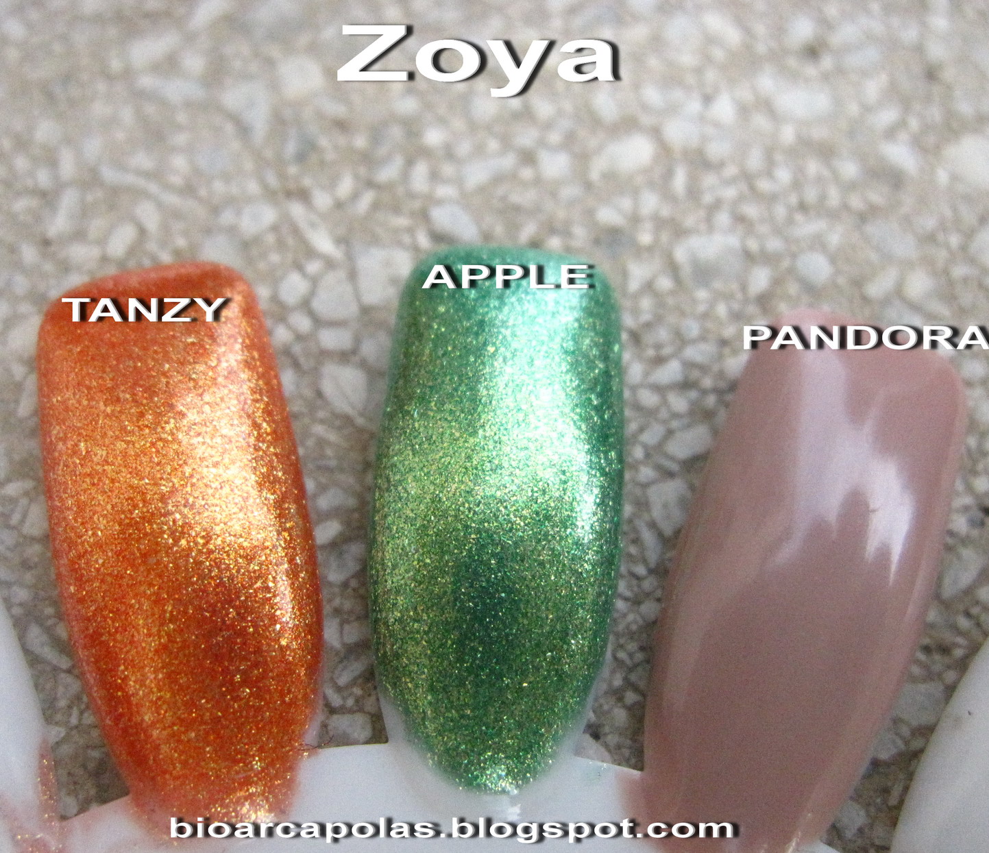 *TERMÉSZETES SZÉPSÉG*: Zoya Apple, Tanzy, Pandora swatches