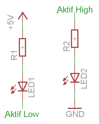 Rangkaian Aktif High dan Aktif Low Beserta Contoh Coding-nya ~ None