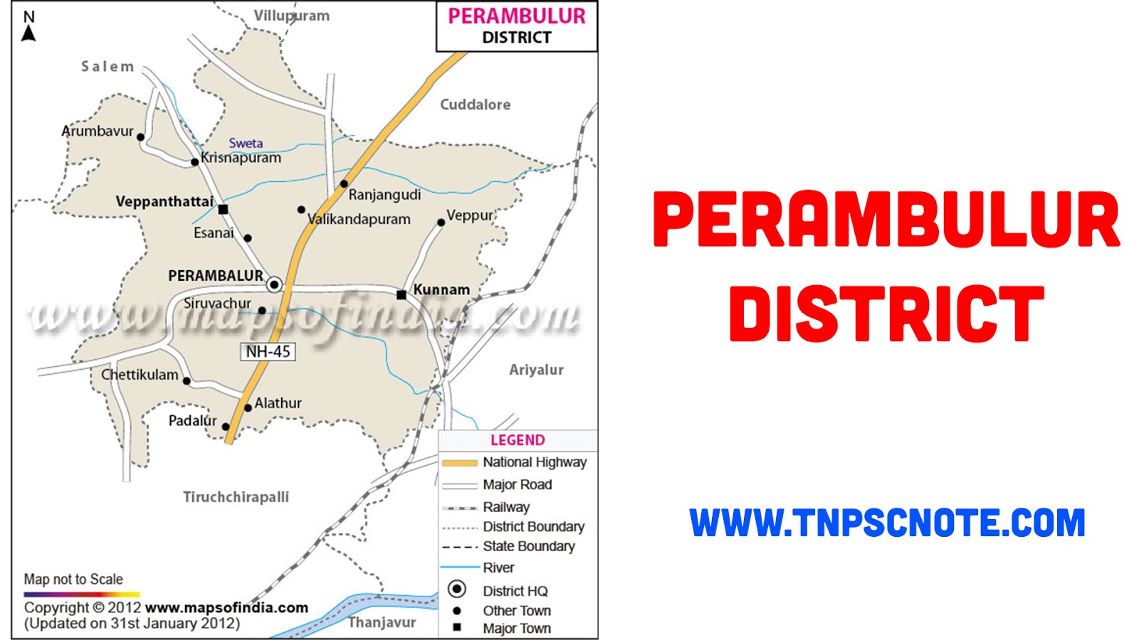 Perambalur District Information, Boundaries and History from Shankar ...
