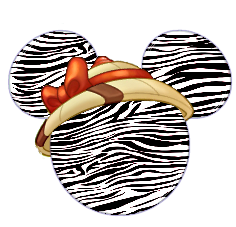 Zebra Minnie Mouse Head Clip Art
