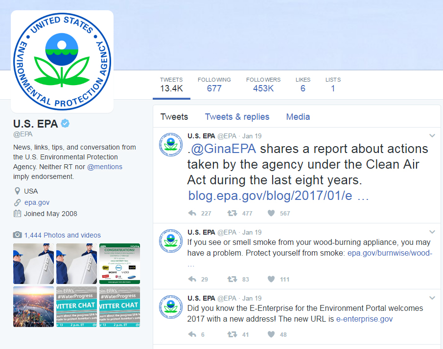 The Rural Blog: Unlike other federal agencies, EPA has not posted on ...