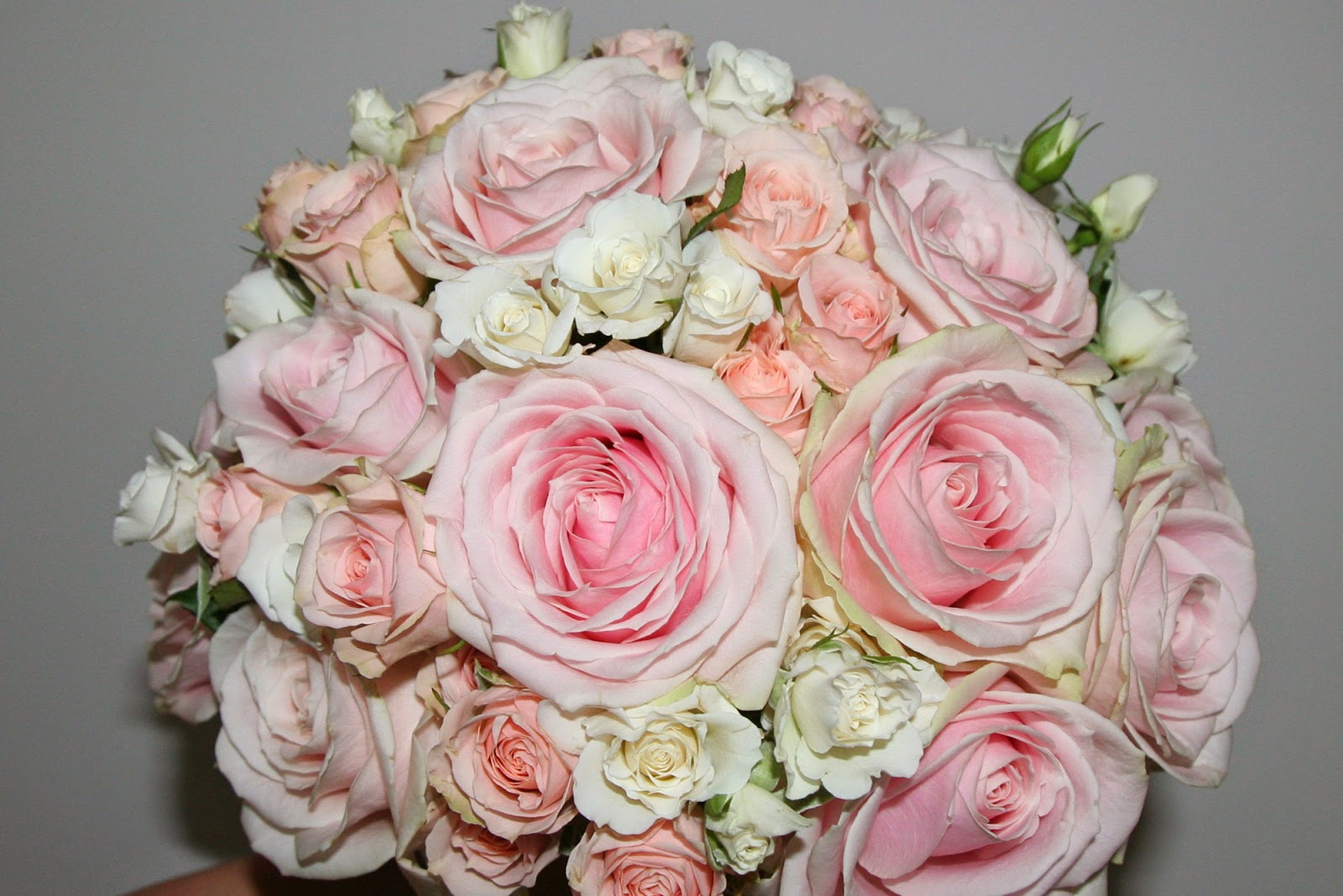 Heather Hartley: Pale pink rose bouquet, wedding at Edinburgh Castle.