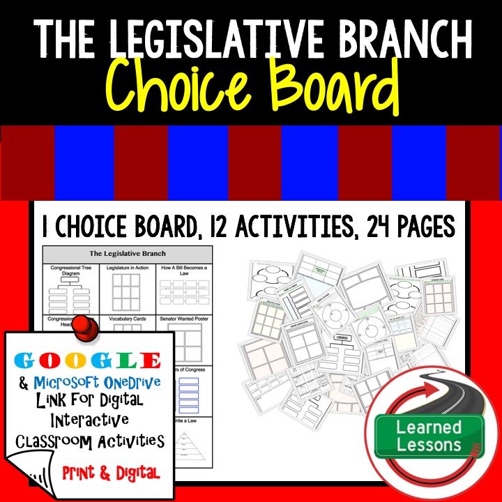 Civics Digital Classroom Choice Boards GO GOOGLE! - Learned Lessons ...