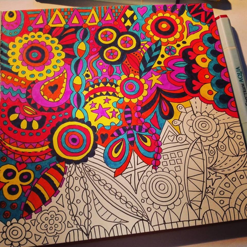 Caatje's Artsy Stuff: Progression of a doodle drawing
