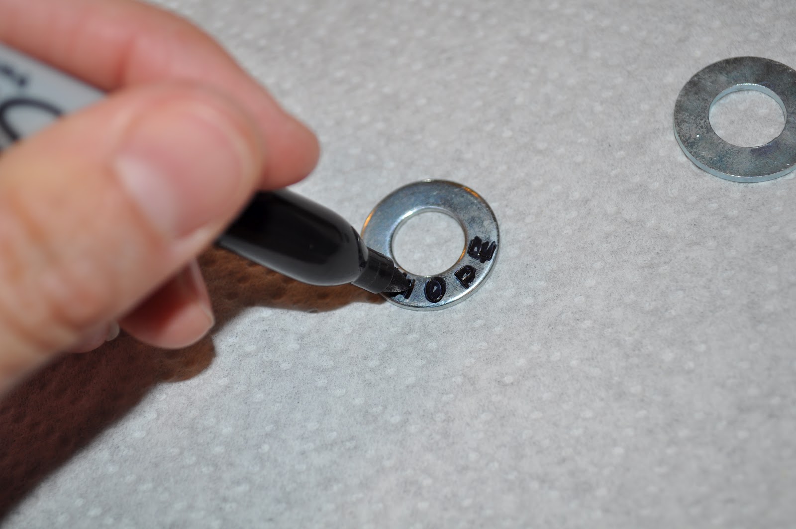 The Groovy Mess: Stamping Washers - tutorial