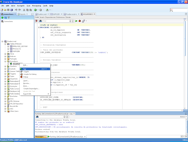 Java Frameworks & APIs: PL/SQL - Mi primer ejemplo