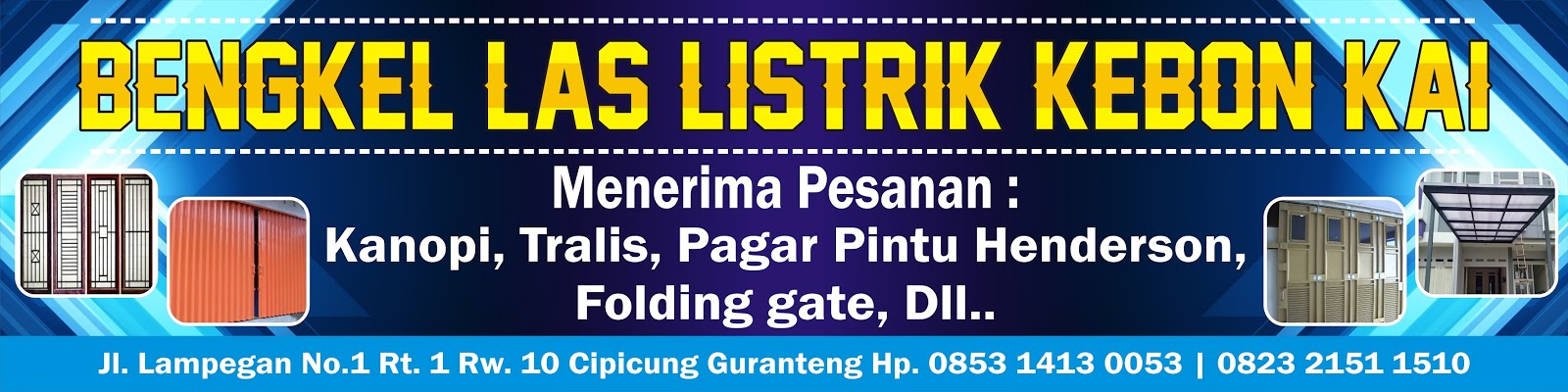 Download Contoh Desain Spanduk Bengkel Las Keren Format CDR - KARYAKU