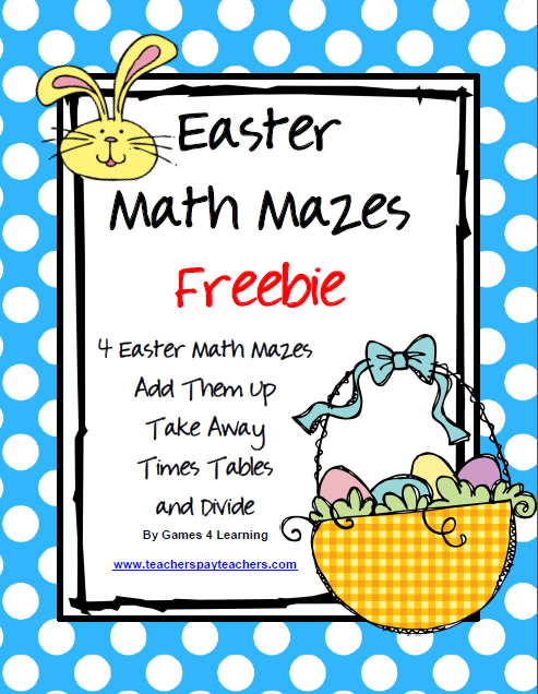 Fun Games 4 Learning: Easter Math Freebies Happy Easter!