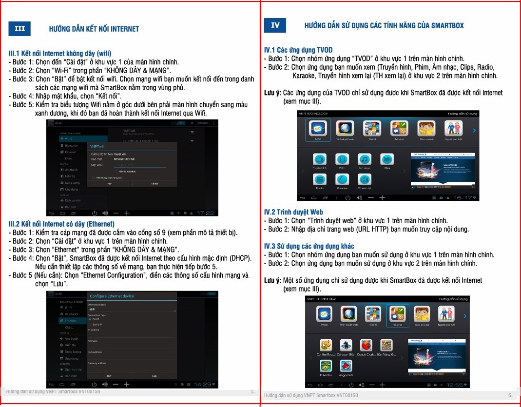 Hướng dẫn sử dụng VNPT Smart Box