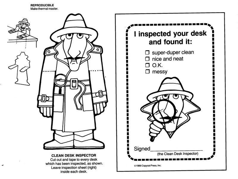 ELEMENTARY SCHOOL ENRICHMENT ACTIVITIES: CLEAN DESK INSPECTOR