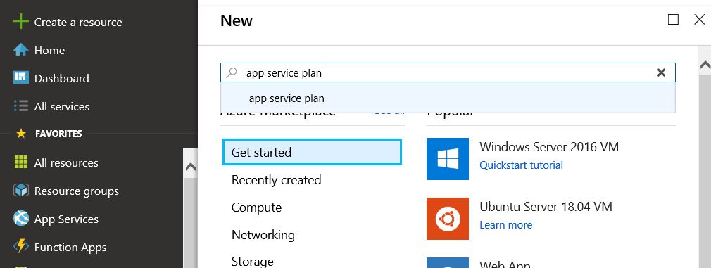 Azure App Service Plan creation | C#.NET,SQL Server and Microsoft Azure