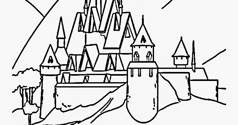 Downloads Frozen Coloring Pages Ice Castle
