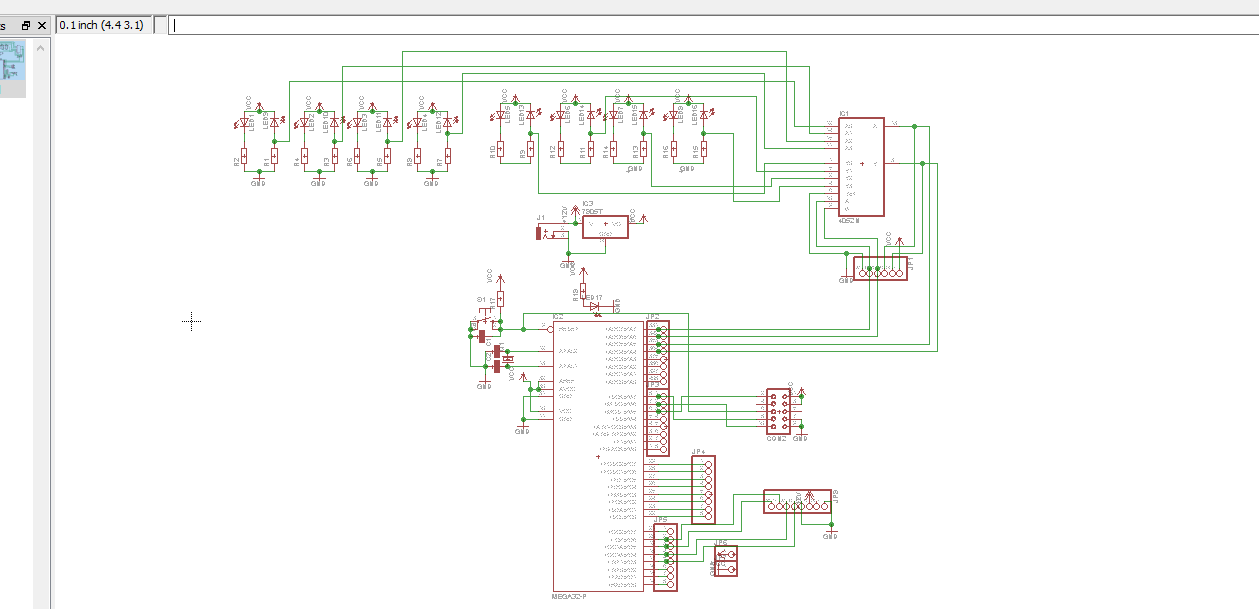 Rangkaian Design PCB Line Follower - Mikrokontroler dan Cloud