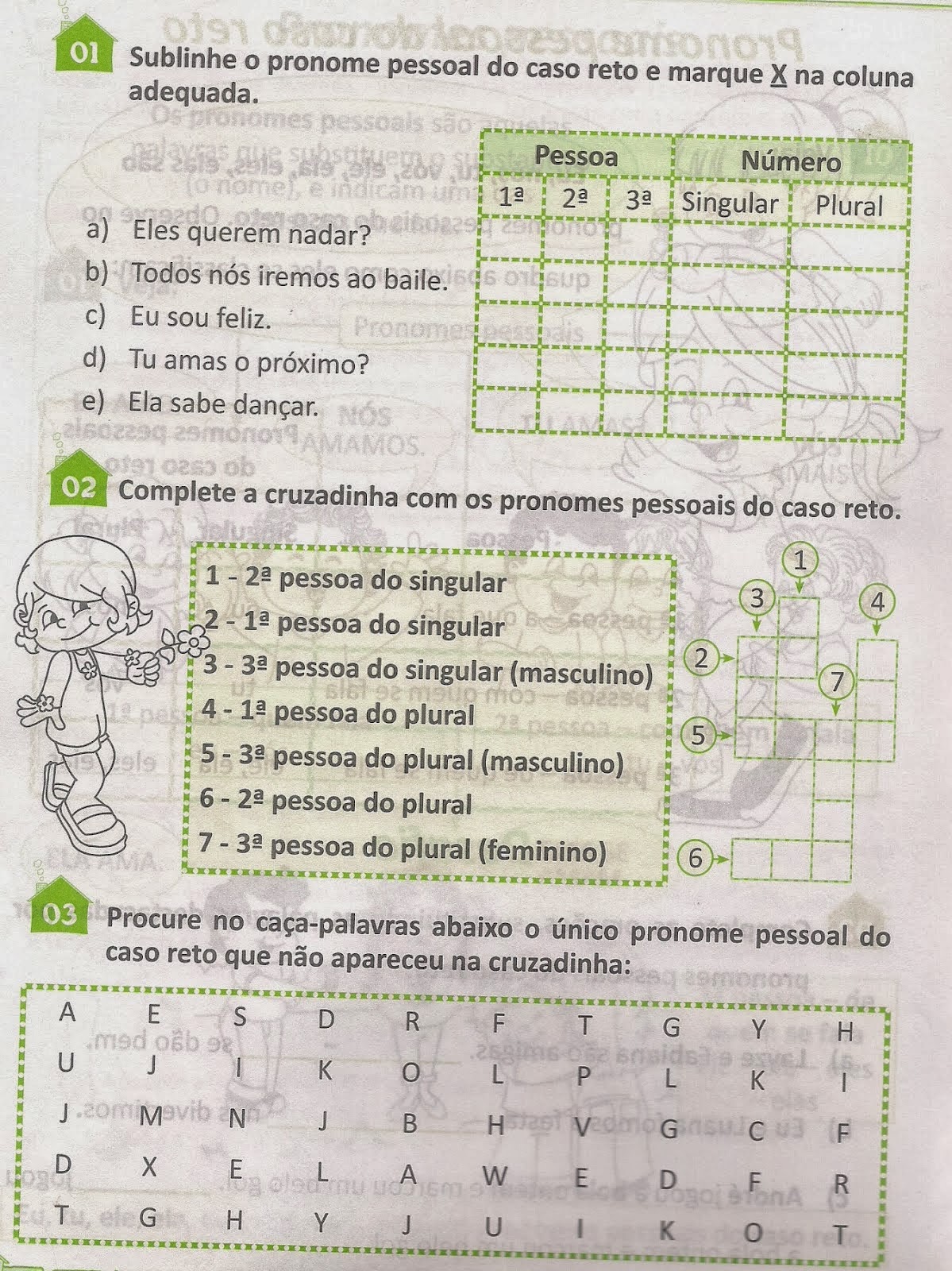 Dicas e Fazer passo a passo: Atividades sobre pronome pessoais