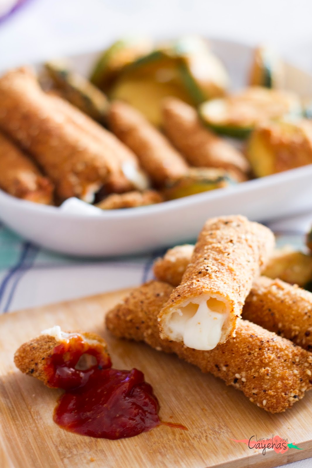 식빵 치즈스틱 - Palitos de queso rebozado ~ Las mil y una cayenas