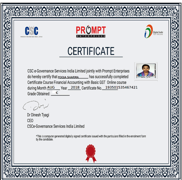 Tally Certificate - tech Gnb