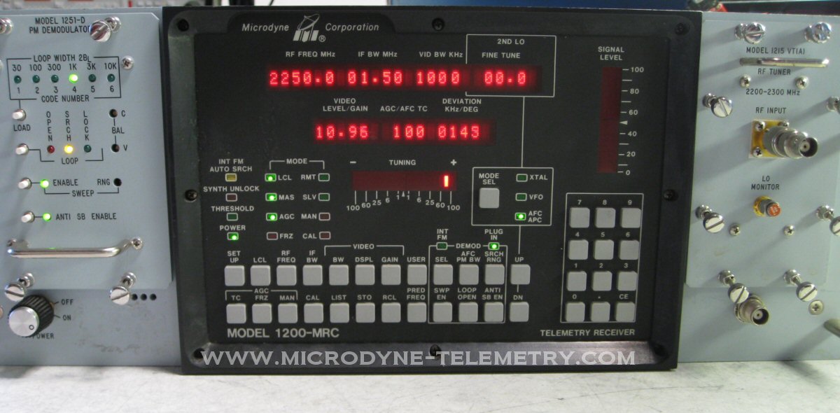 Microdyne Telemetry: Microdyne 1200-MRC Telemetry Receiver