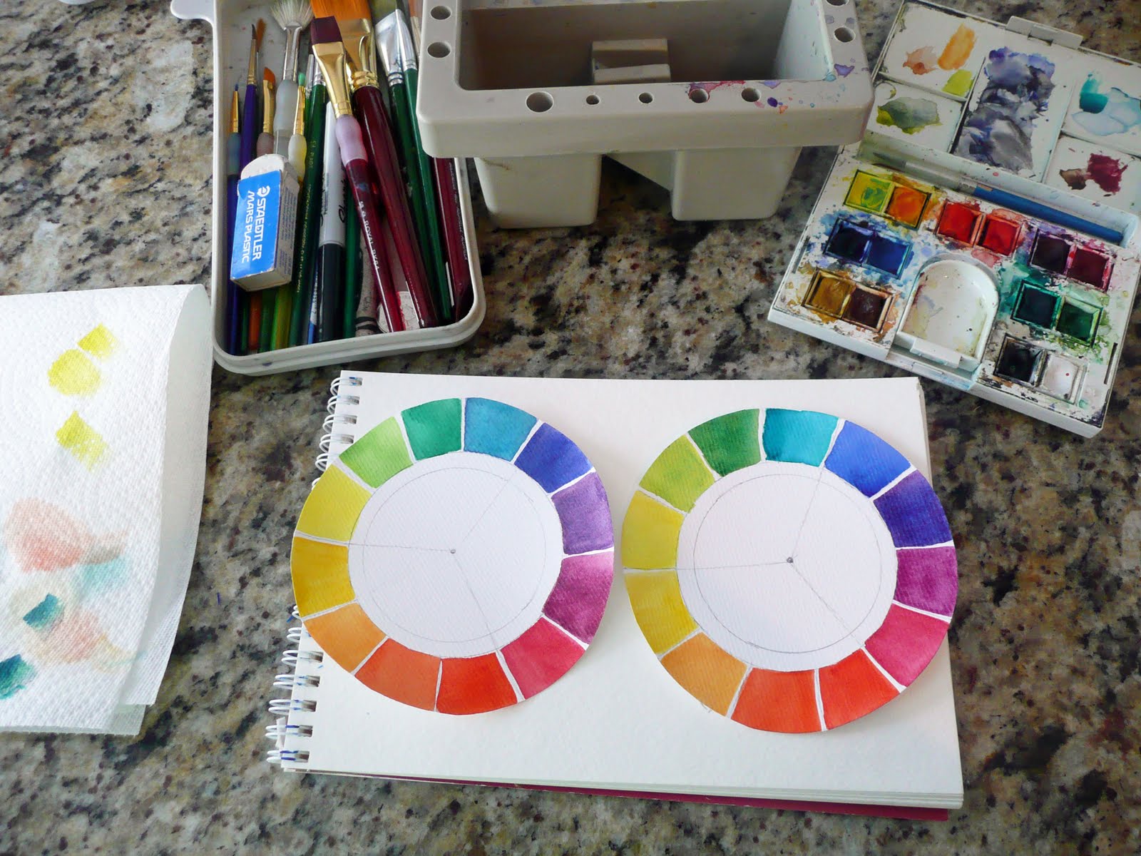 that artist woman: How to Make a Color Wheel for your Sketchbook