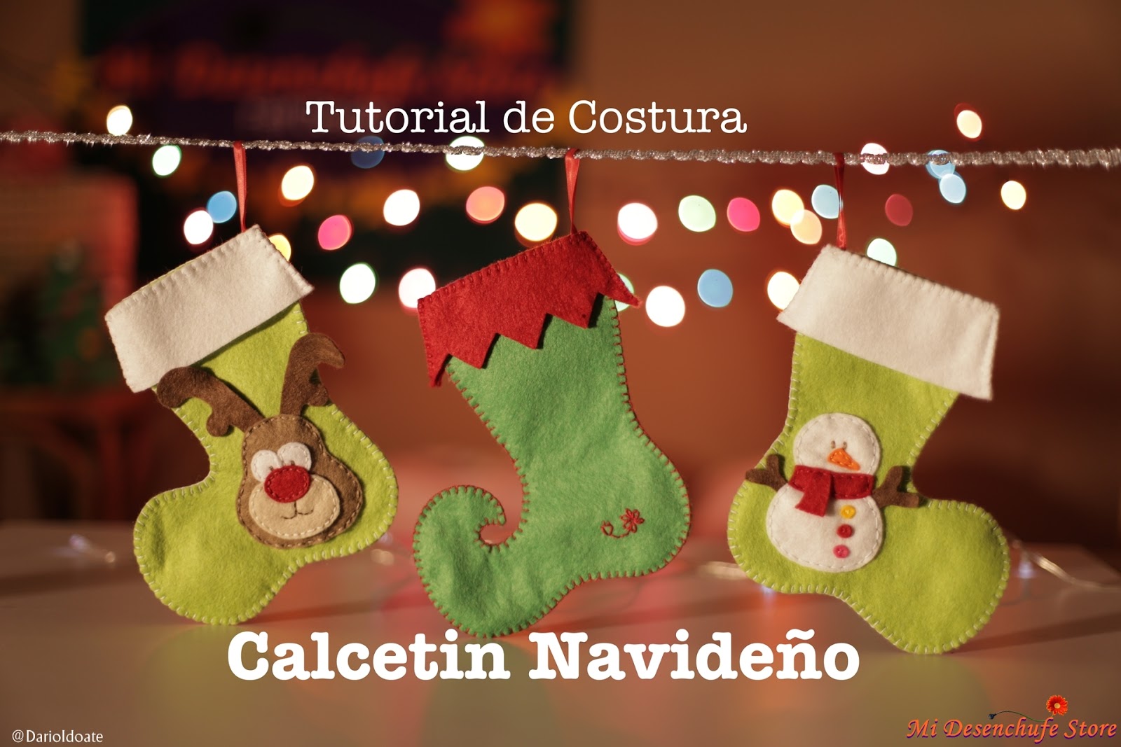 Calcetin Navideño - Videotutorial y Patrón Gratis - Mi Desenchufe