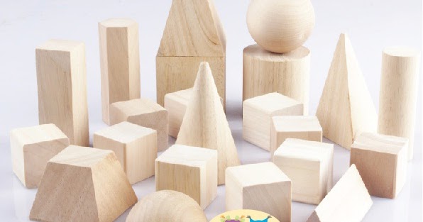 ibabiesclub: TM012 Montessori Wooden 3D Shapes Blocks 蒙氏几何立体积木组