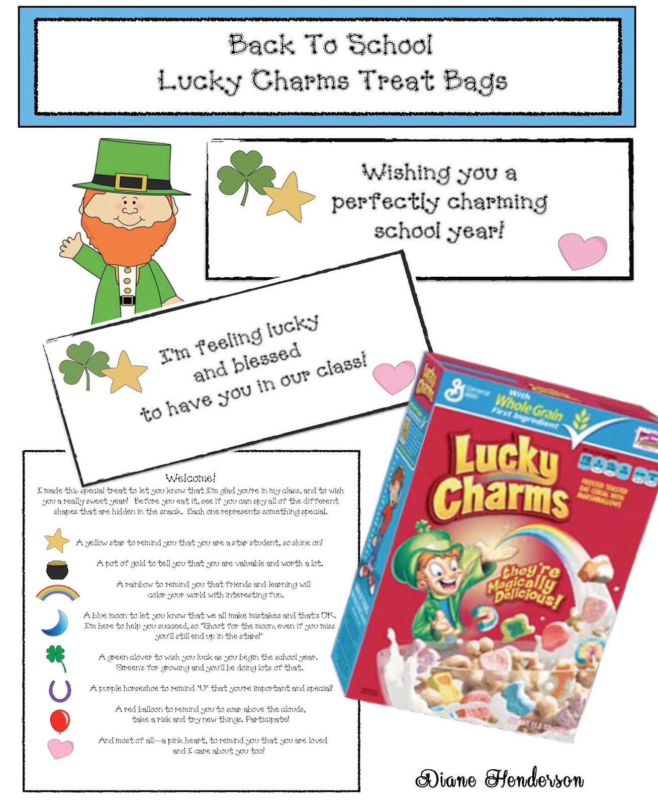 Lucky Charm Treat Bags - Classroom Freebies