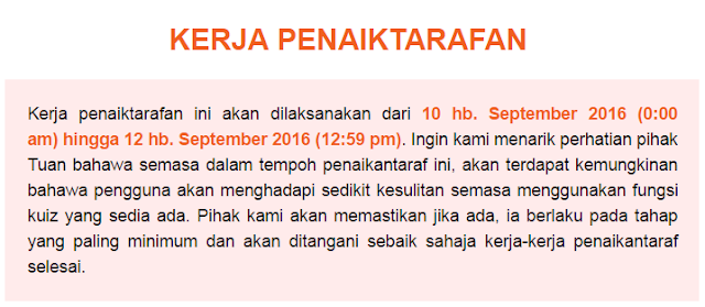 Penaiktarafan Fungsi Kuiz Frog VLE