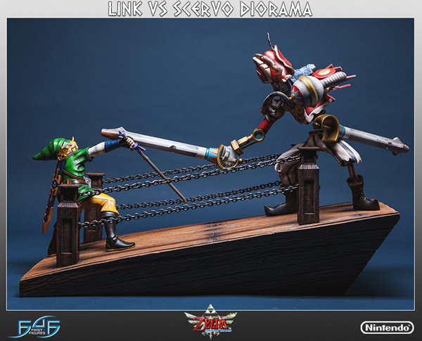 Legend of Zelda: Skyward Sword - Link Vs Scervo Diorama (First 4 Figures)