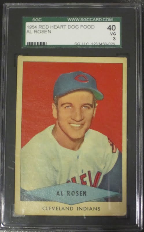 Plaschke, Thy Sweater Is Argyle: 1954 Red Heart Dog Food Al Rosen SGC 40