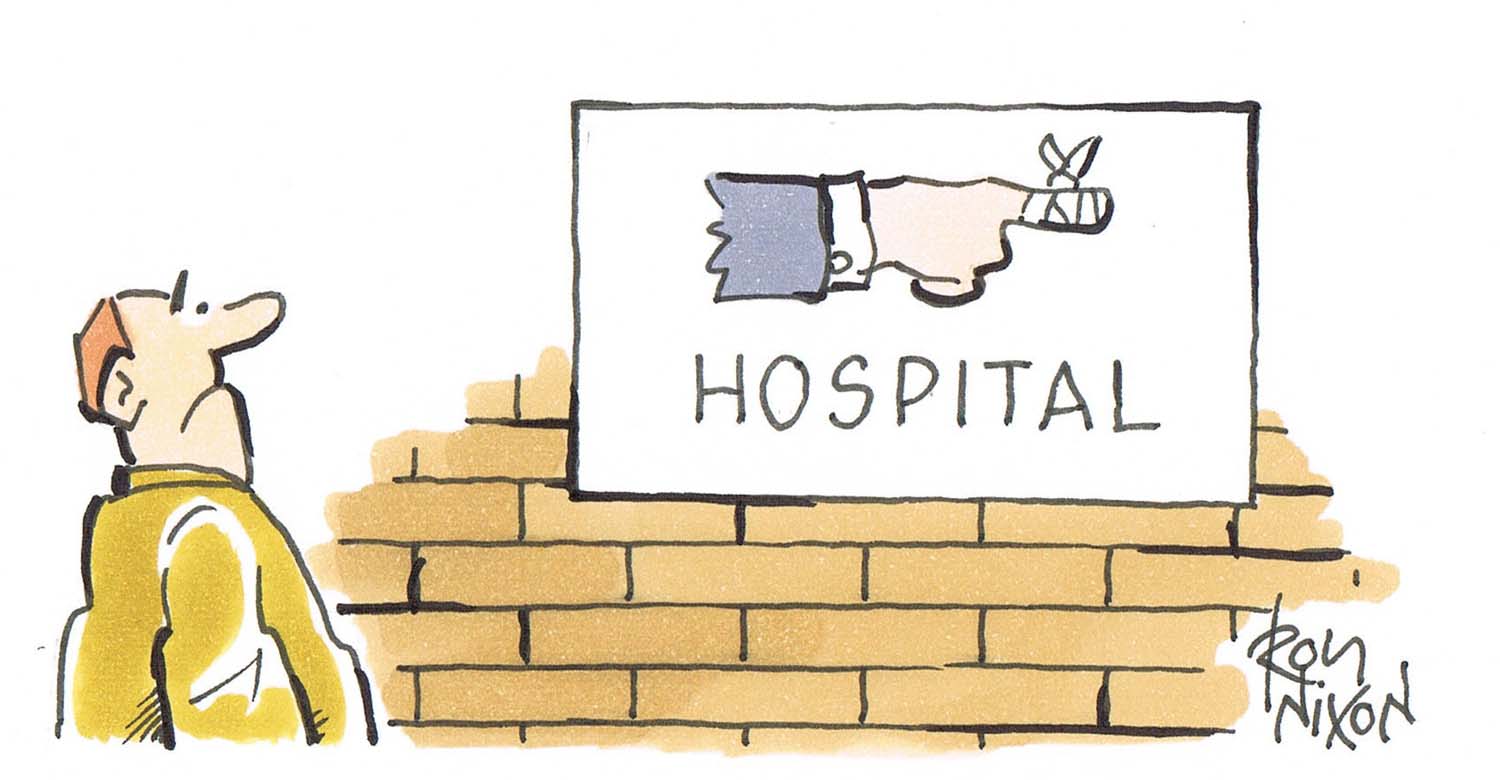 Roy Nixon's cartoon blog: Hospital
