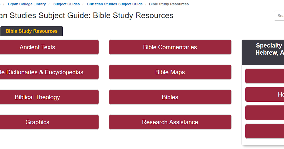 Biblical Studies and Technological Tools: Bible Study Resources Guide