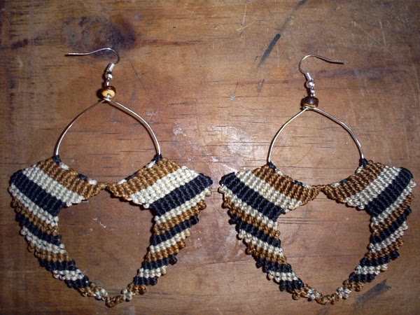 Aros de Macramé Colores Africa - Secreto Ancestral