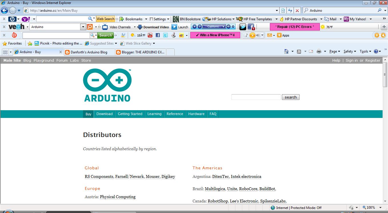 THE ARDUINO EXPERIENCE!: ARDUINO-Home Page