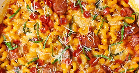 Italian Food: One-Pot Pizza Pasta Skillet