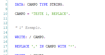 Strings e seus comandos - REPLACE